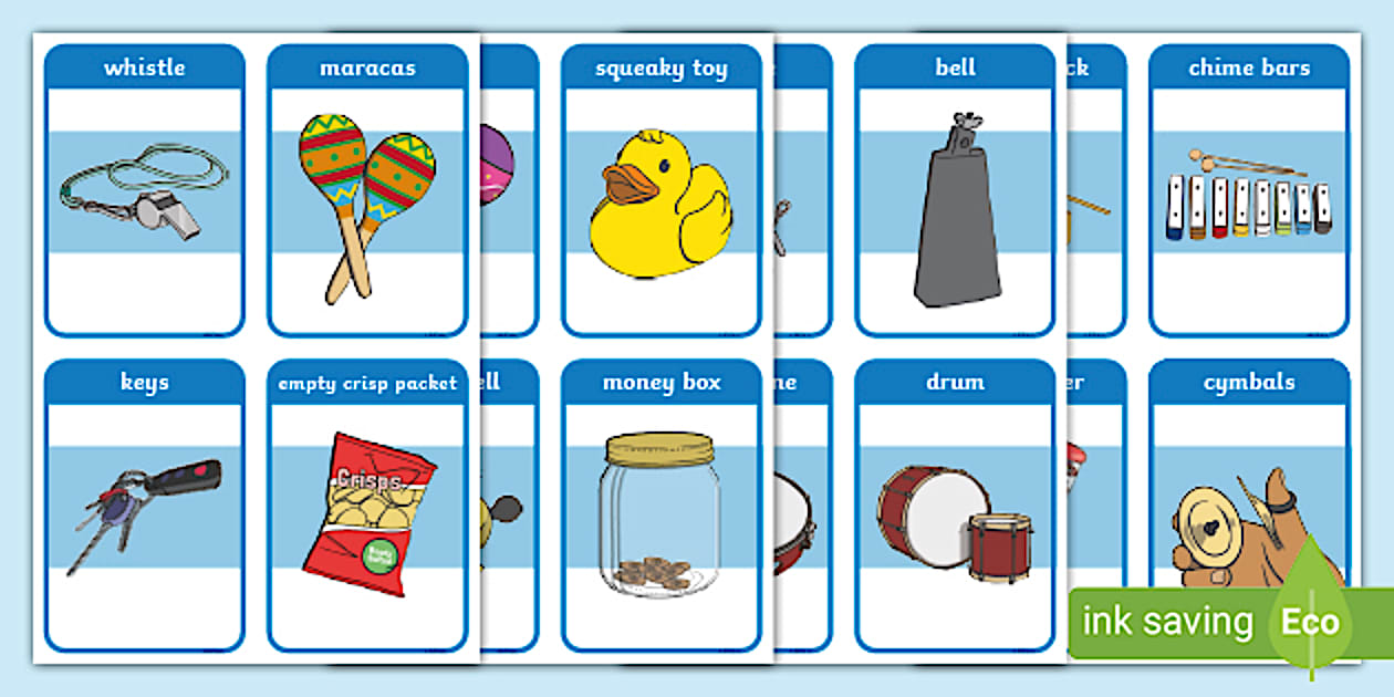 Noise Makers Picture Cards (teacher made) - Twinkl