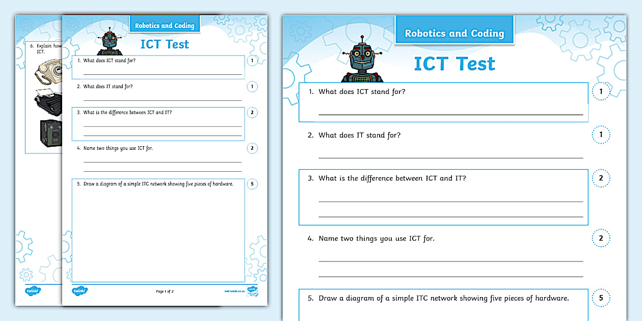 Robotics and Coding - ICT Test (l'enseignant a fait)