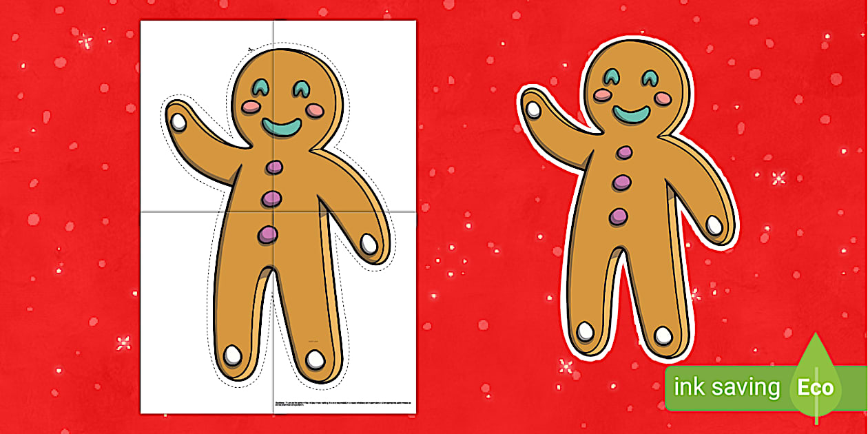Extra Large Gingerbread Man Display Cut-Out (teacher made)