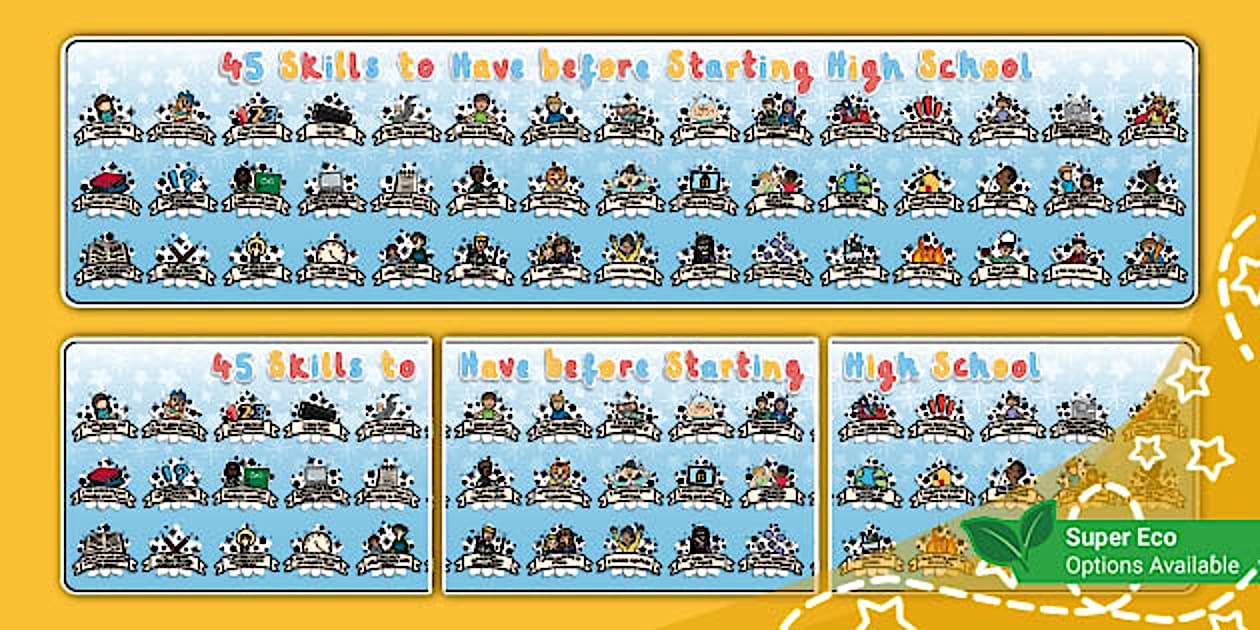 Summer Poster for Transition into High School (Year 7)