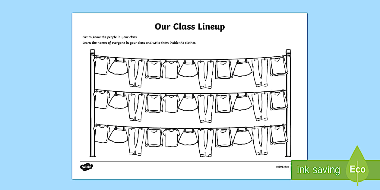 QLD Back to School Clothesline Themed Worksheet - Twinkl