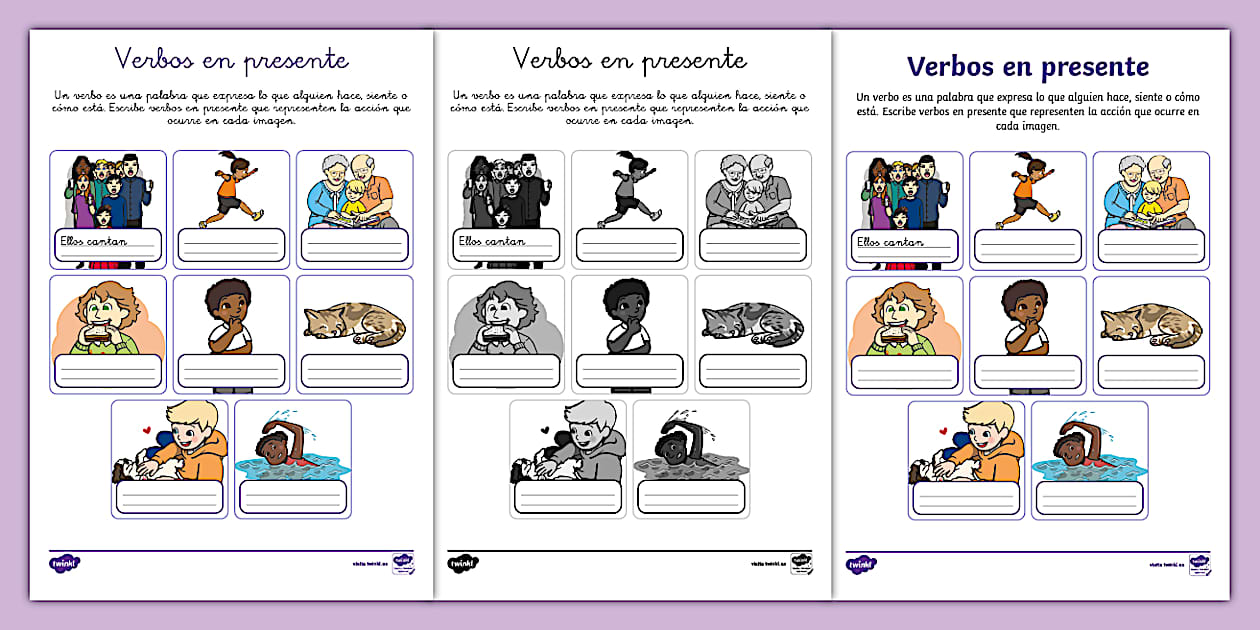 Ficha de actividad: Verbos en presente (Teacher-Made)