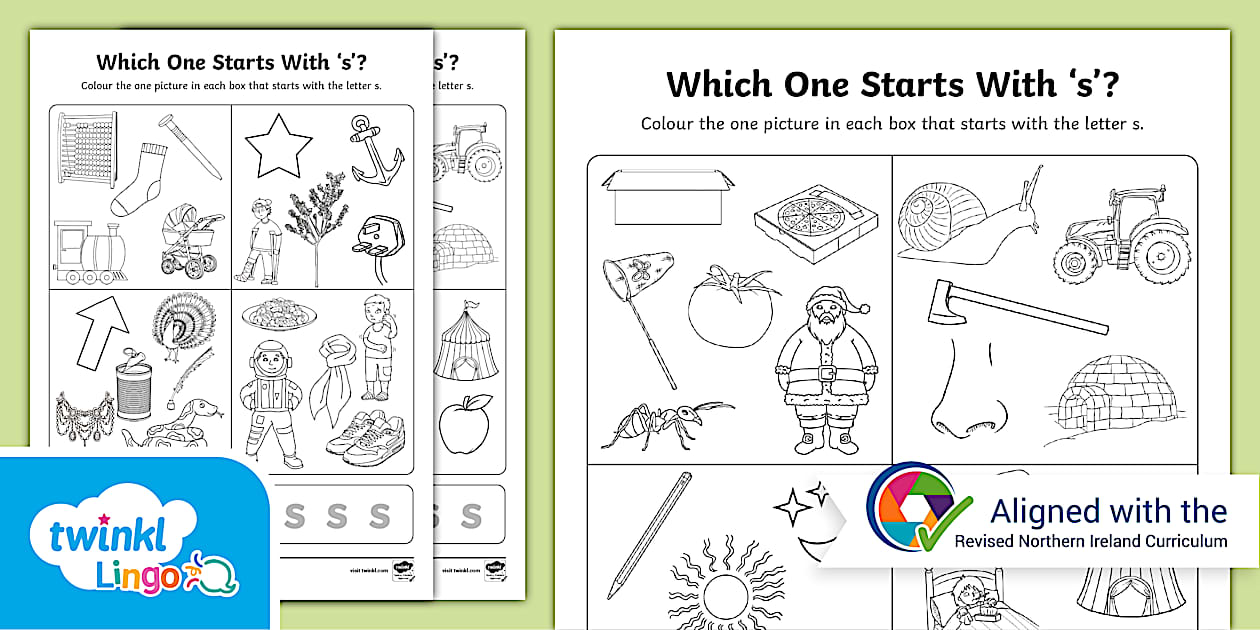 Linguistic Phonics Which One Starts With S? - Twinkl
