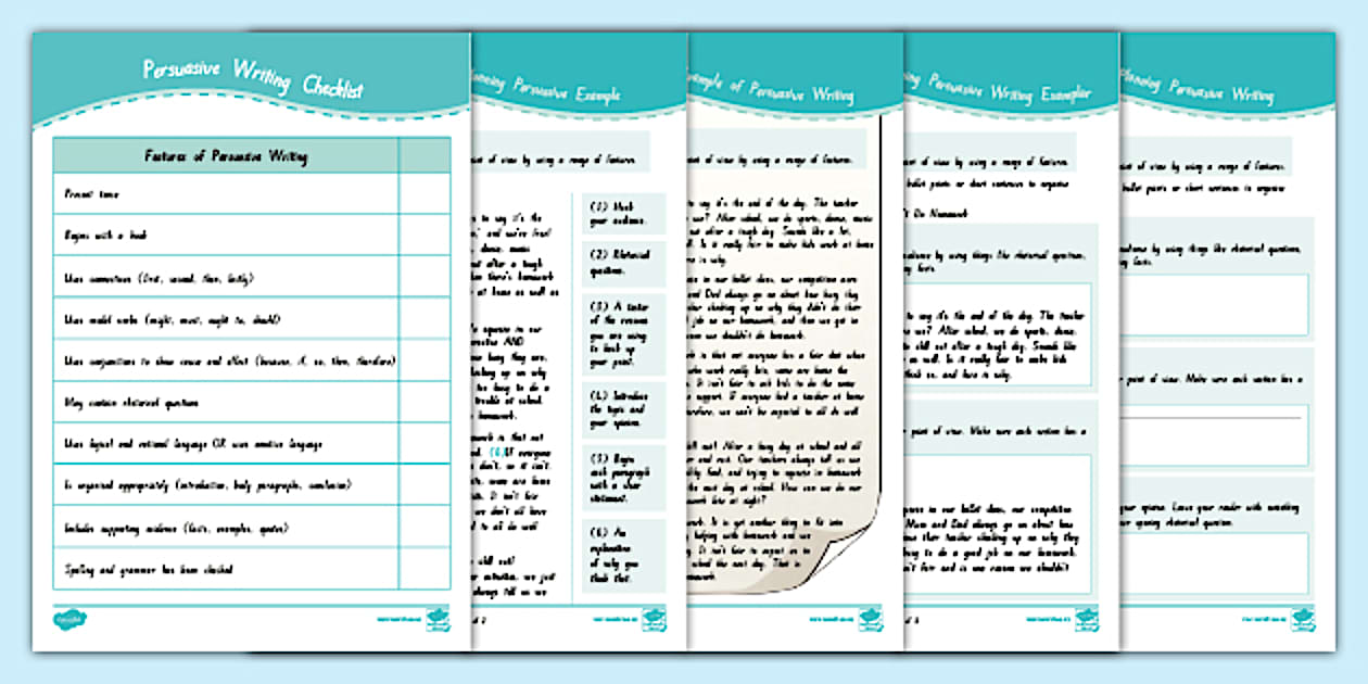 Level 3 Writing - Persuasive Writing Exemplar and Planning Pack