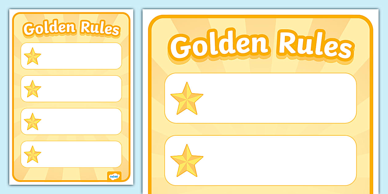 Golden Rules Display Poster (teacher made) - Twinkl