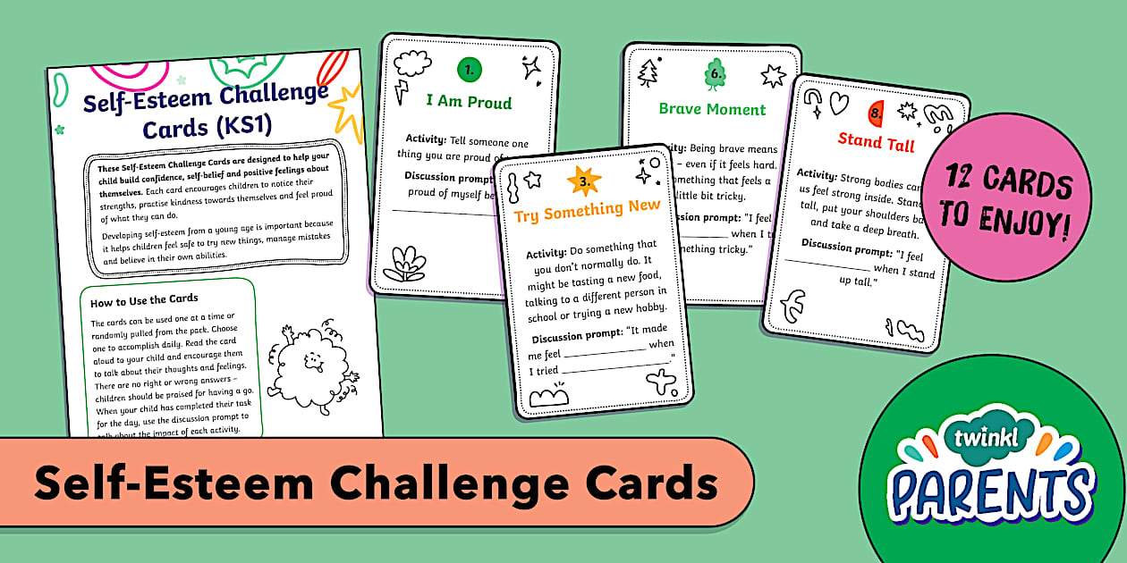 Self-Esteem Challenge Cards for KS1