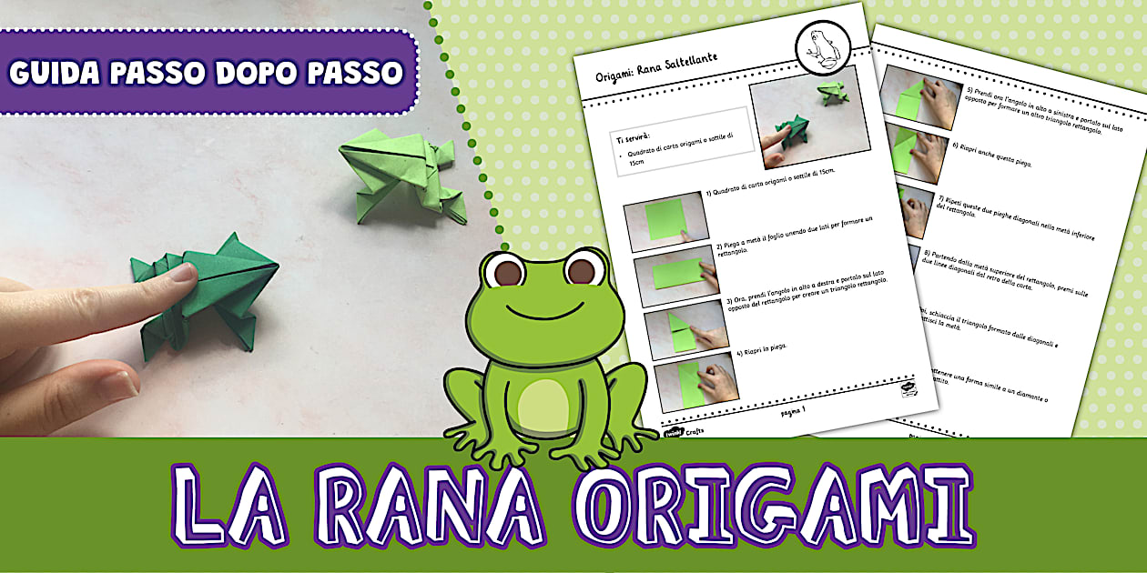 La rana origami | Istruzioni (teacher made) - Twinkl