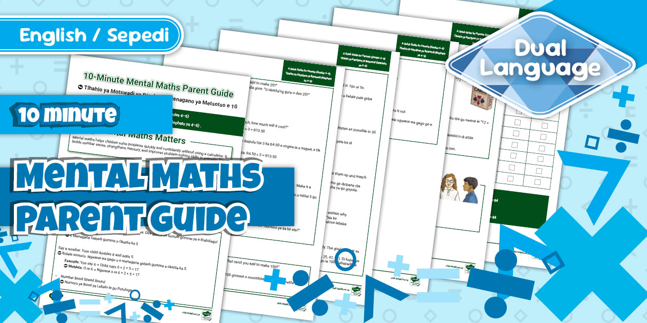 10-Minute Mental Maths Parent Guide Sepedi/English
