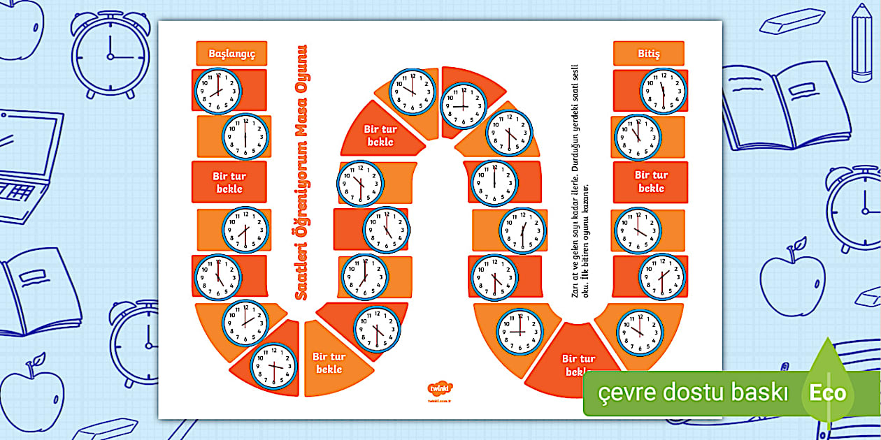 Saatleri Öğreniyorum | Masa Oyunu (Lehrer gemacht)