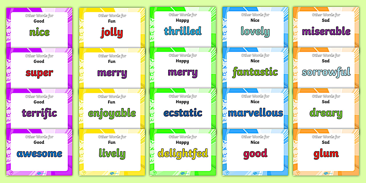 Alternative Words Display Poster Pack (teacher made)