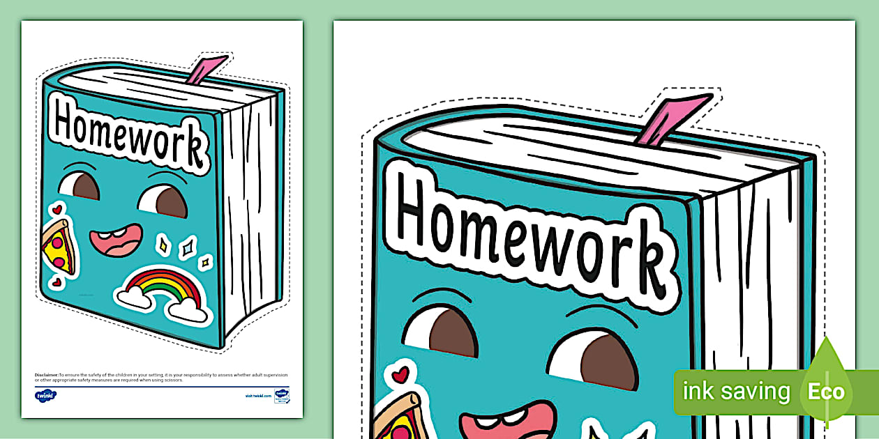 Homework Cartoon Cut-Out (professor feito) - Twinkl