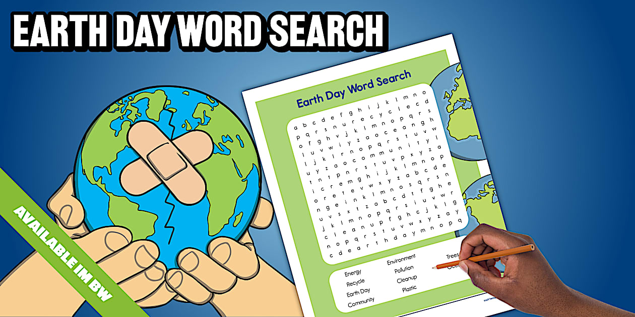 Earth Day Word Search Grades 1-3