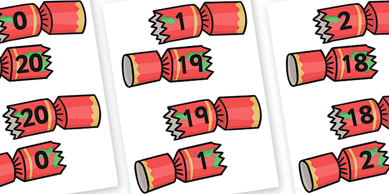 Christmas Themed Number Bonds to 20 on Crackers - Twinkl