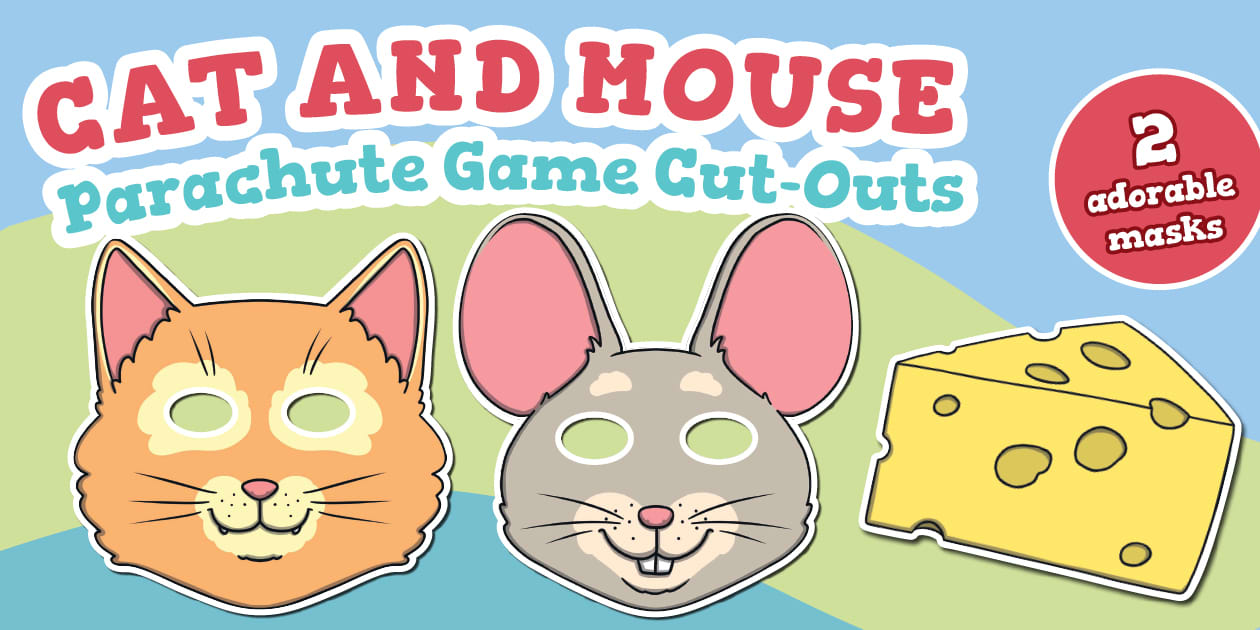 Cat and Mouse Parachute Game Cut-Outs