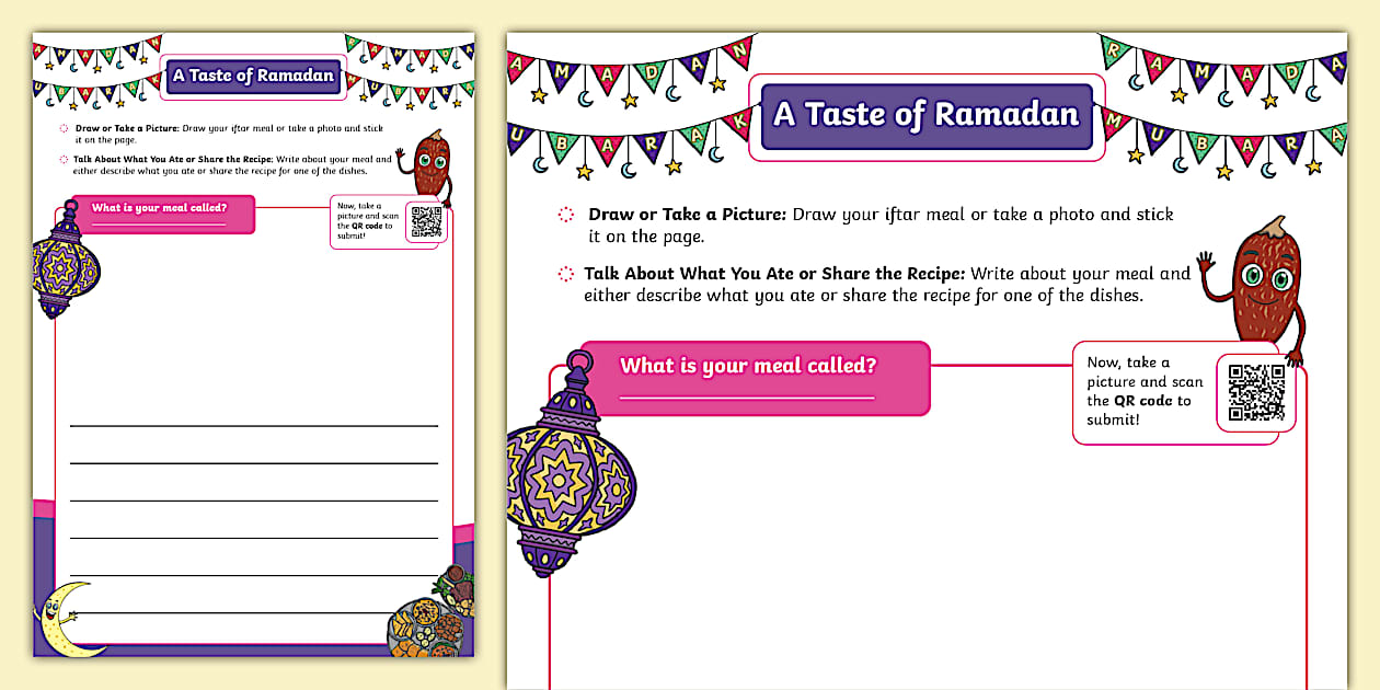 FREE! - A Taste of Ramadan - Activity Sheet - Twinkl
