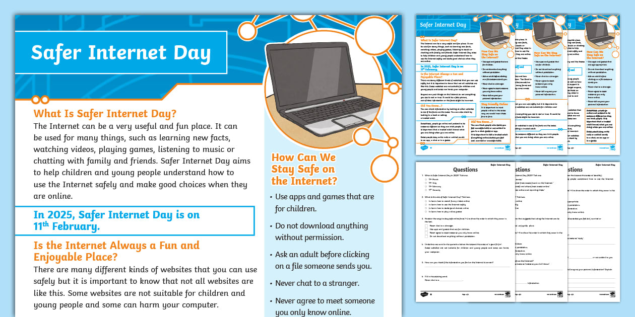 Internet Safety Reading Comprehension KS2 | Year 3 & 4