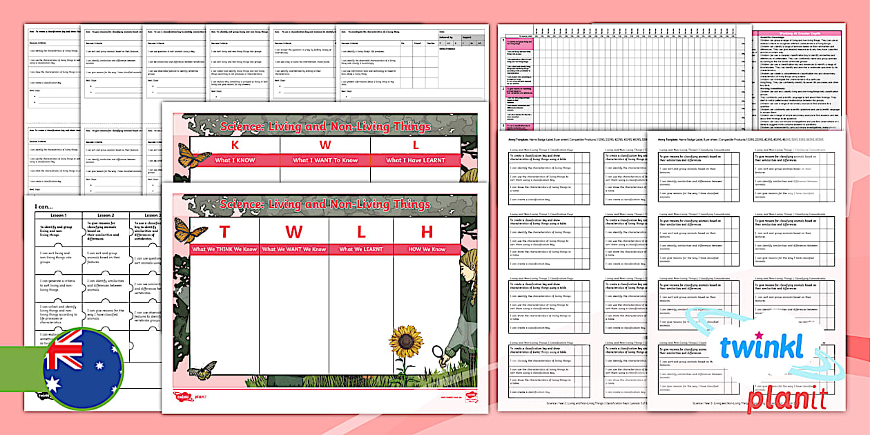 Year 3 Science Living and Non-Living Things Assessment Pack