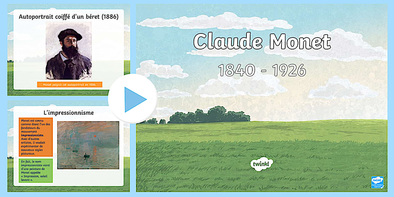 Claude Monet PowerPoint - French (Teacher-Made) - Twinkl