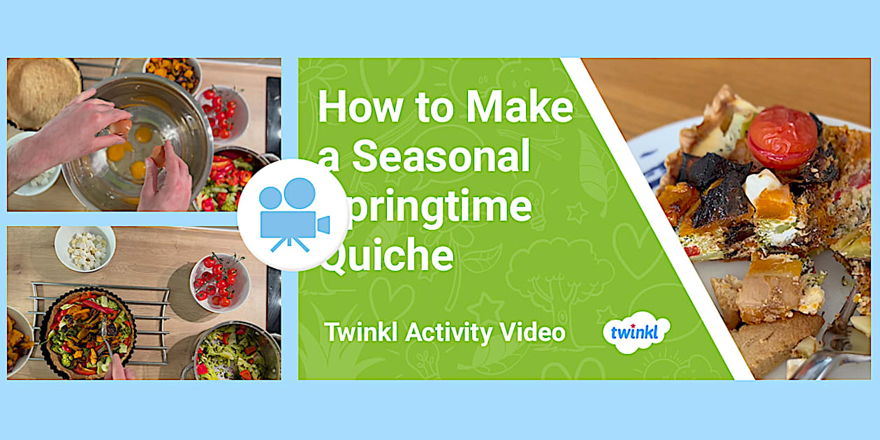 KS2 (Ages 7-11) Activity Video: How to Make a Spring Quiche