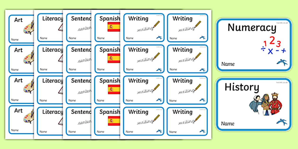 Swallow Themed Book Labels (teacher made) - Twinkl