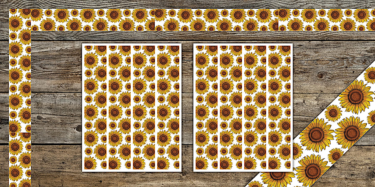 Sunflower Patch Bulletin Board Borders (teacher made)