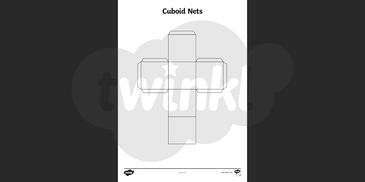3d rectangle net template