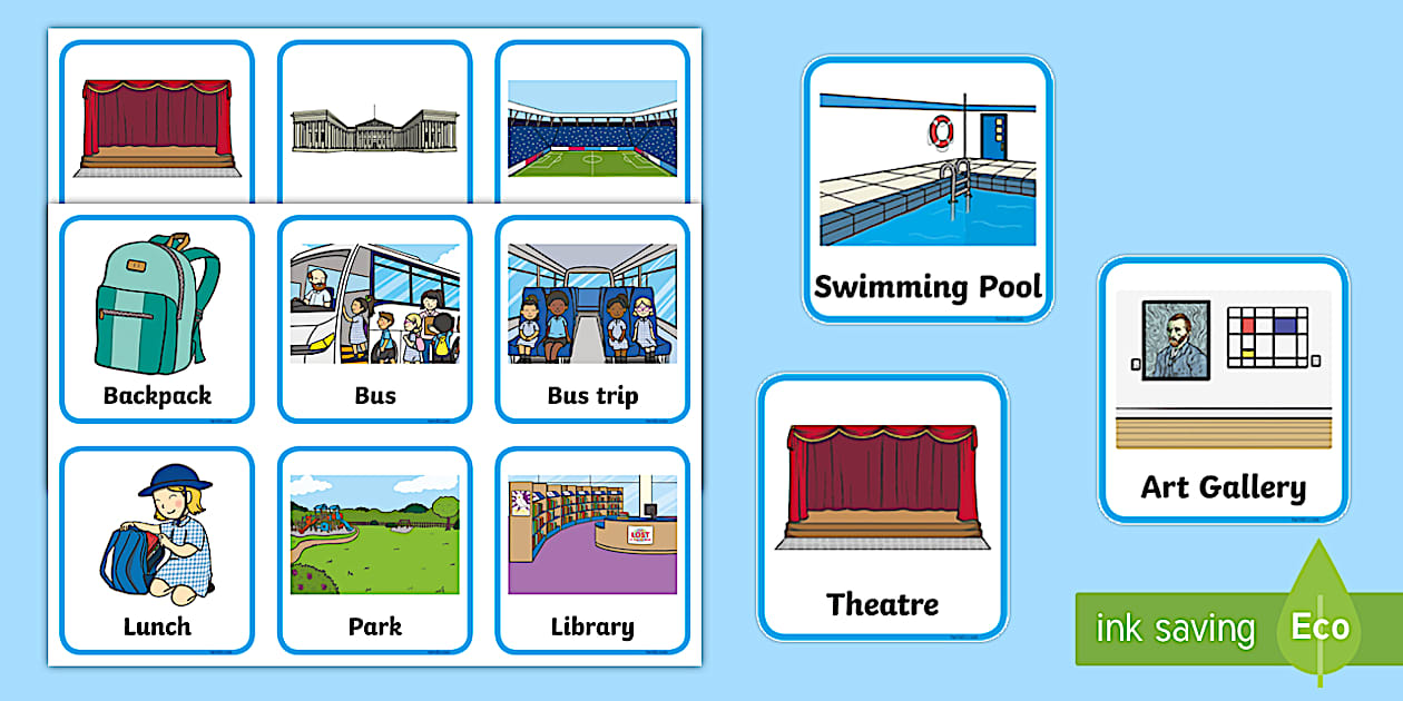 School Trip Visual Timetable Cards (teacher made) - Twinkl
