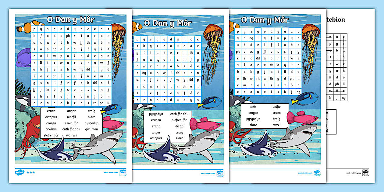 O Dan y Môr: Chwileiriau Gwahaniaethol (teacher made)