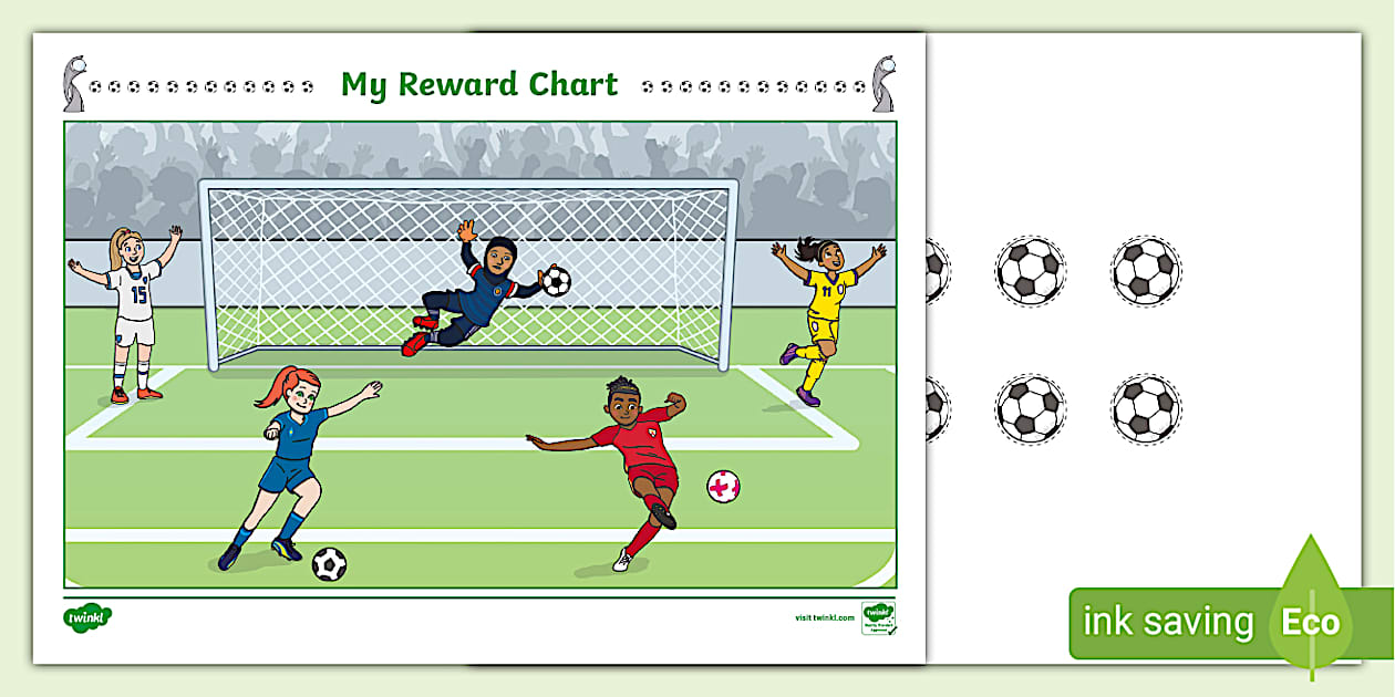 Women's Euro Football Reward Chart (teacher made) - Twinkl