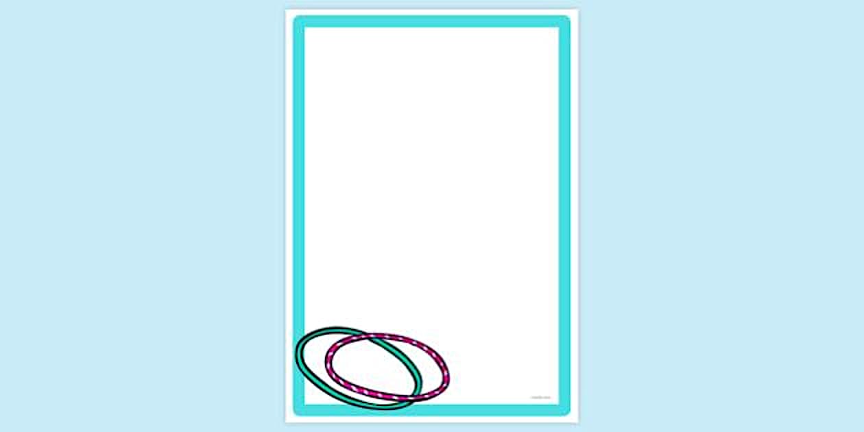 Simple Blank Hoops Page Border | Page Borders - Twinkl