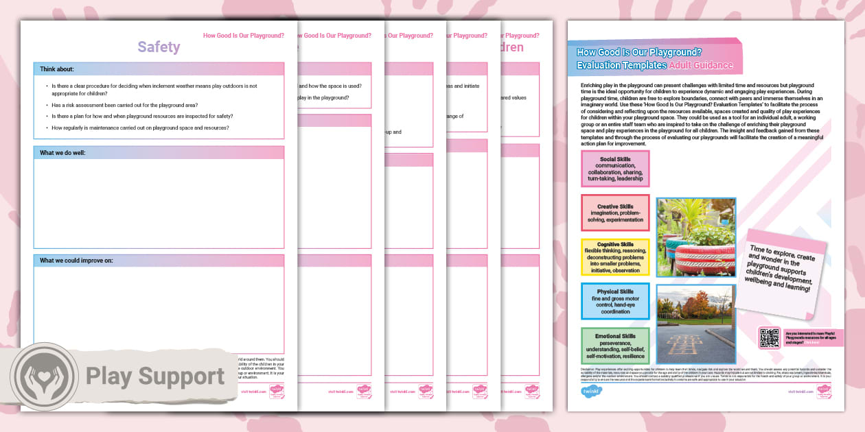 How Good Is Our Playground? Evaluation Templates - Twinkl