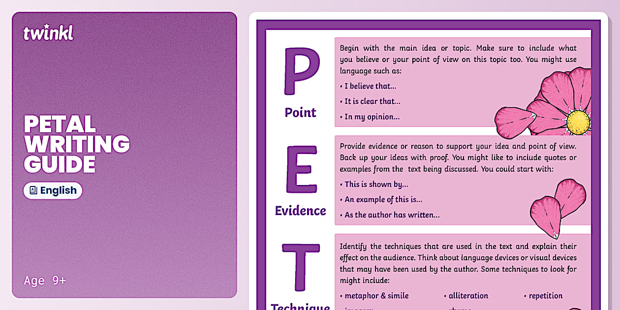 PETAL Paragraph Display Poster | English Resources | Twinkl