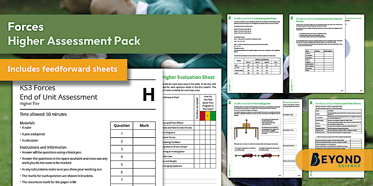 KS3 Forces Assessment Pack - Higher | Physics | Beyond