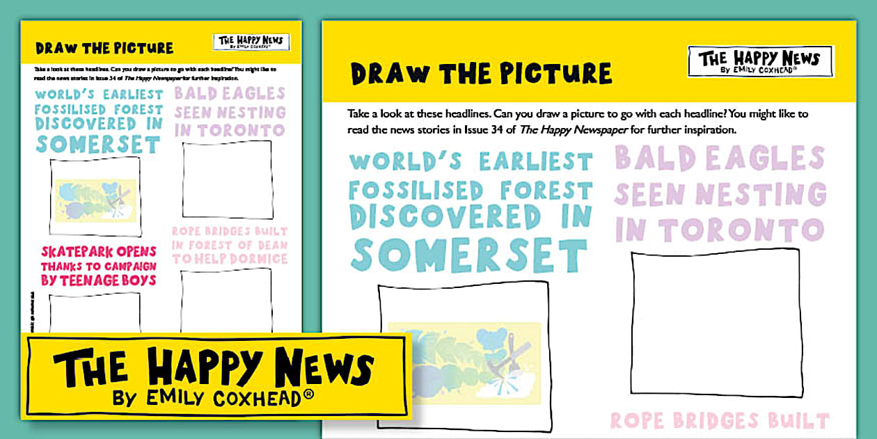 The Happy Newspaper: Draw The Headline Activity (Issue 34)