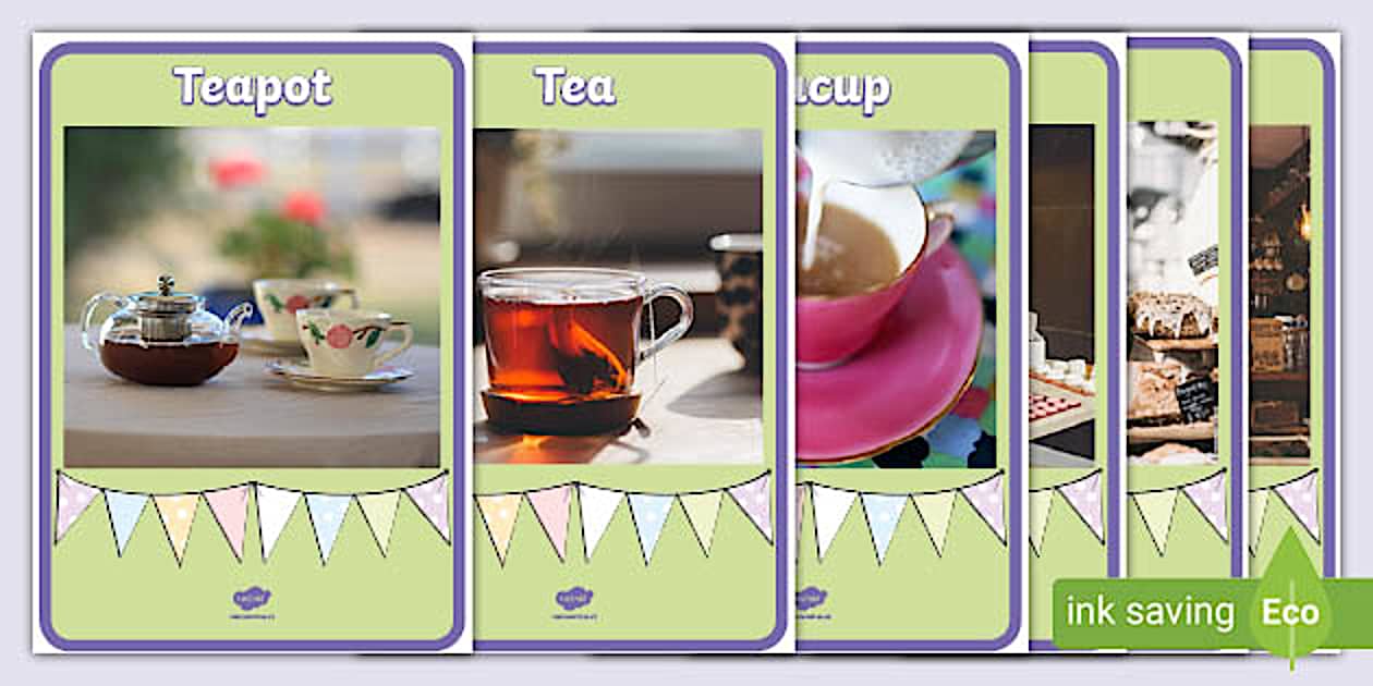 Editable Tea Shop Role Play Display Photos - Twinkl