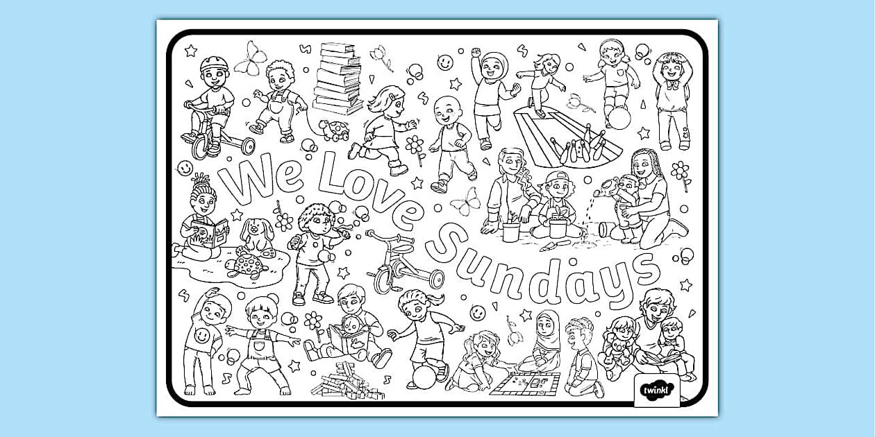 Sunday Colouring Page (teacher made) - Twinkl