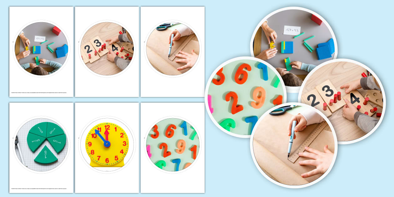👉 * NEW * Maths Equipment Circle Display Cut-Outs - Twinkl