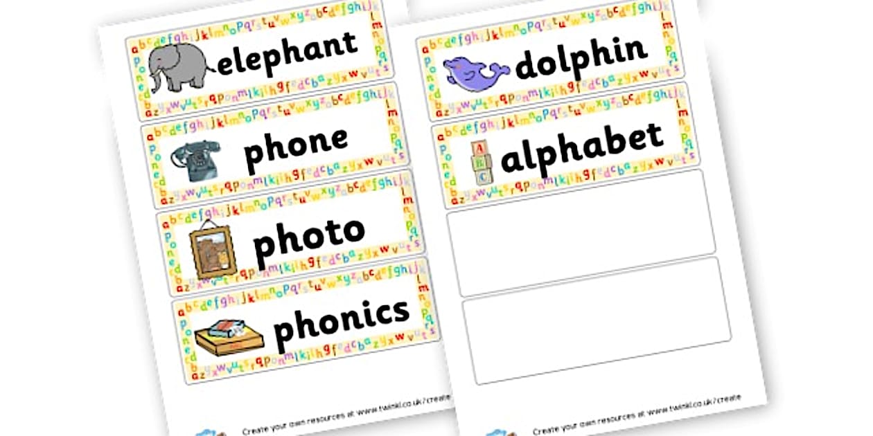 PH Word Cards - Display Lettering. Teacher-Made Resource.