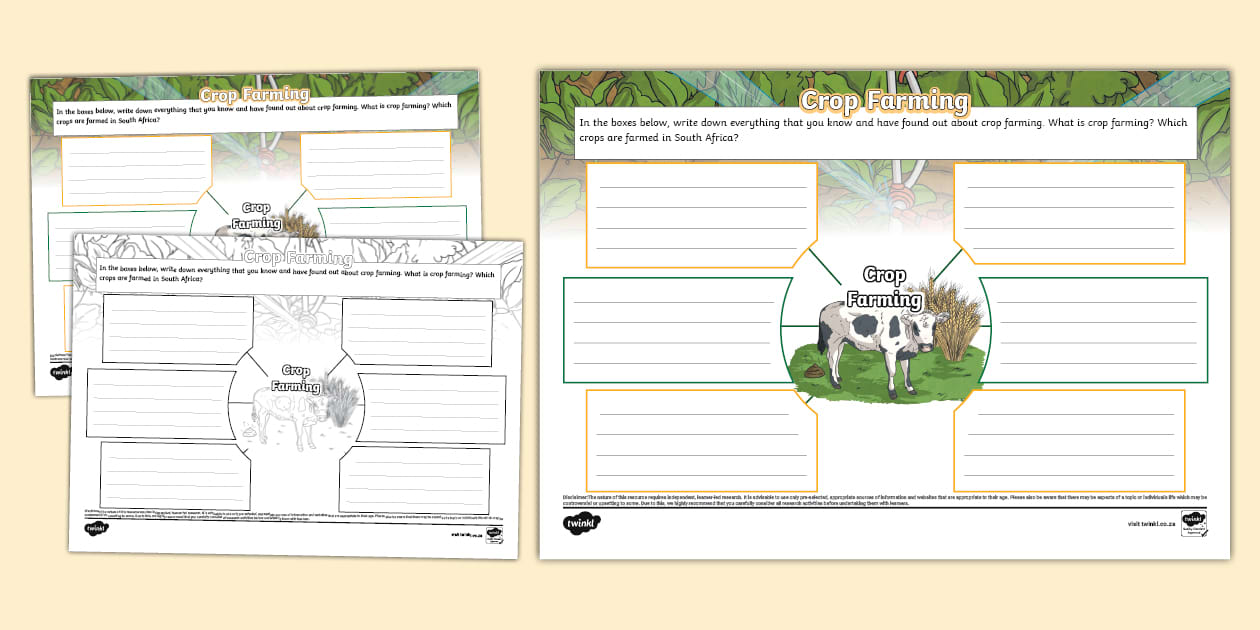 Crop Farming Mind Map - Twinkl Writing (teacher made)