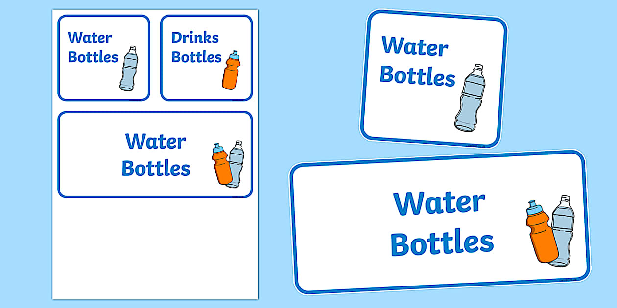 👉 Editable Water Bottle Display Sign (Teacher-Made)