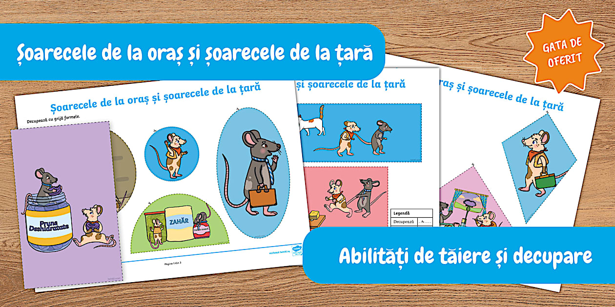 Șoarecele de la oraș și șoarecele de la țară – Decupare