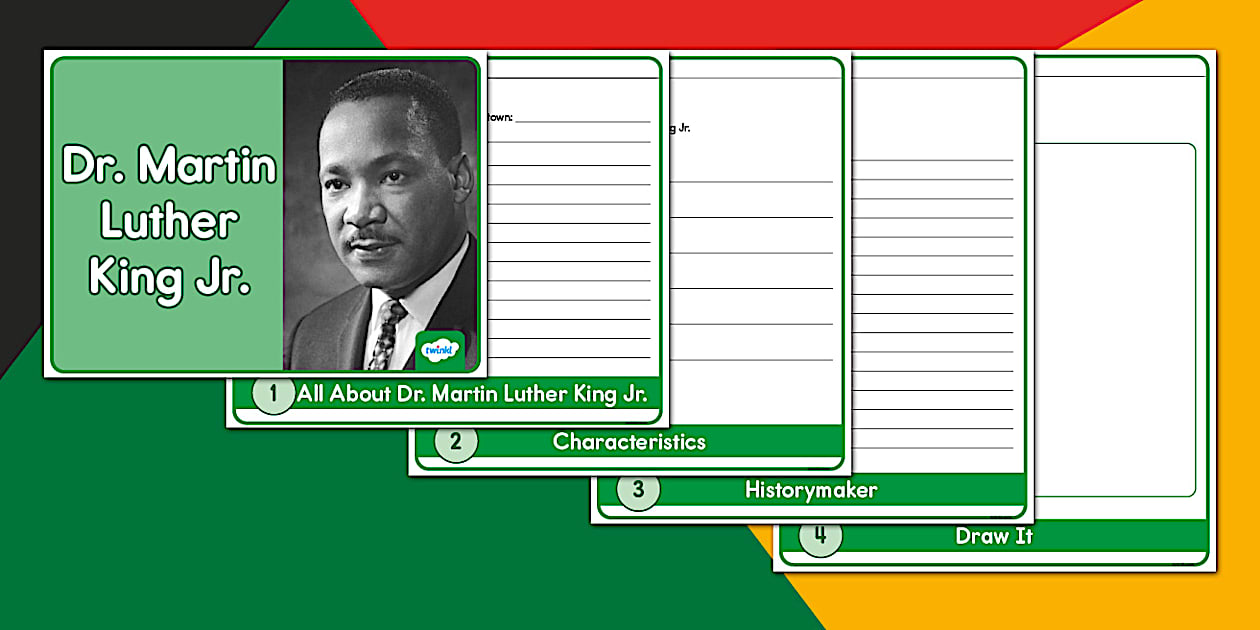 All About Dr. Martin Luther King Jr. Flipbook for K-2nd Grade