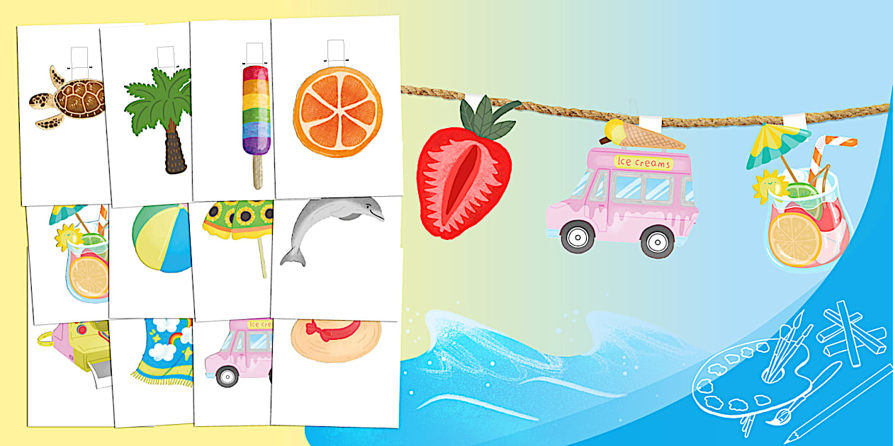 Summer Icons Bunting | Twinkl Art Gallery - Twinkl