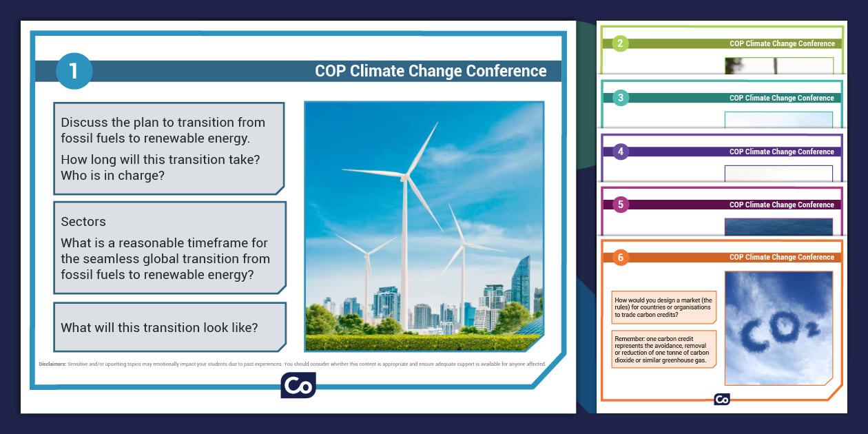 COP Climate Change Conference Blether Station (teacher made)