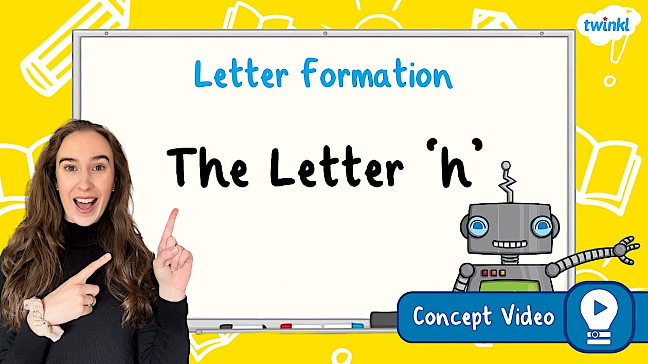 The Letter 'h' | Letter Formation Handwriting Concept Video