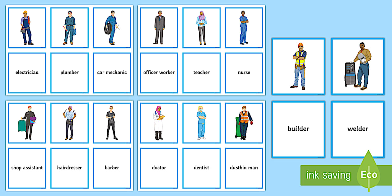 Jobs Matching Cards | Careers and Jobs Activity - Twinkl