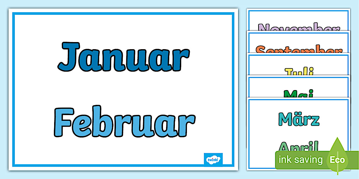 👉 Months in German Display Resources | MFL German