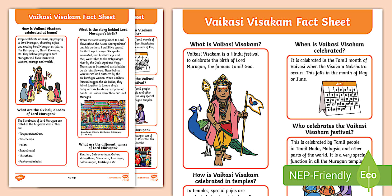 Vaikasi Visakam Fact Sheet (teacher made) - Twinkl