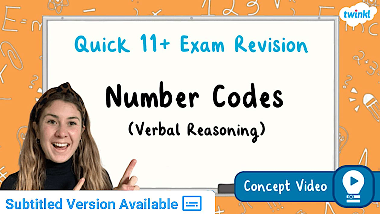 Number Codes (Verbal Reasoning) | 11+ Exams Concept Video