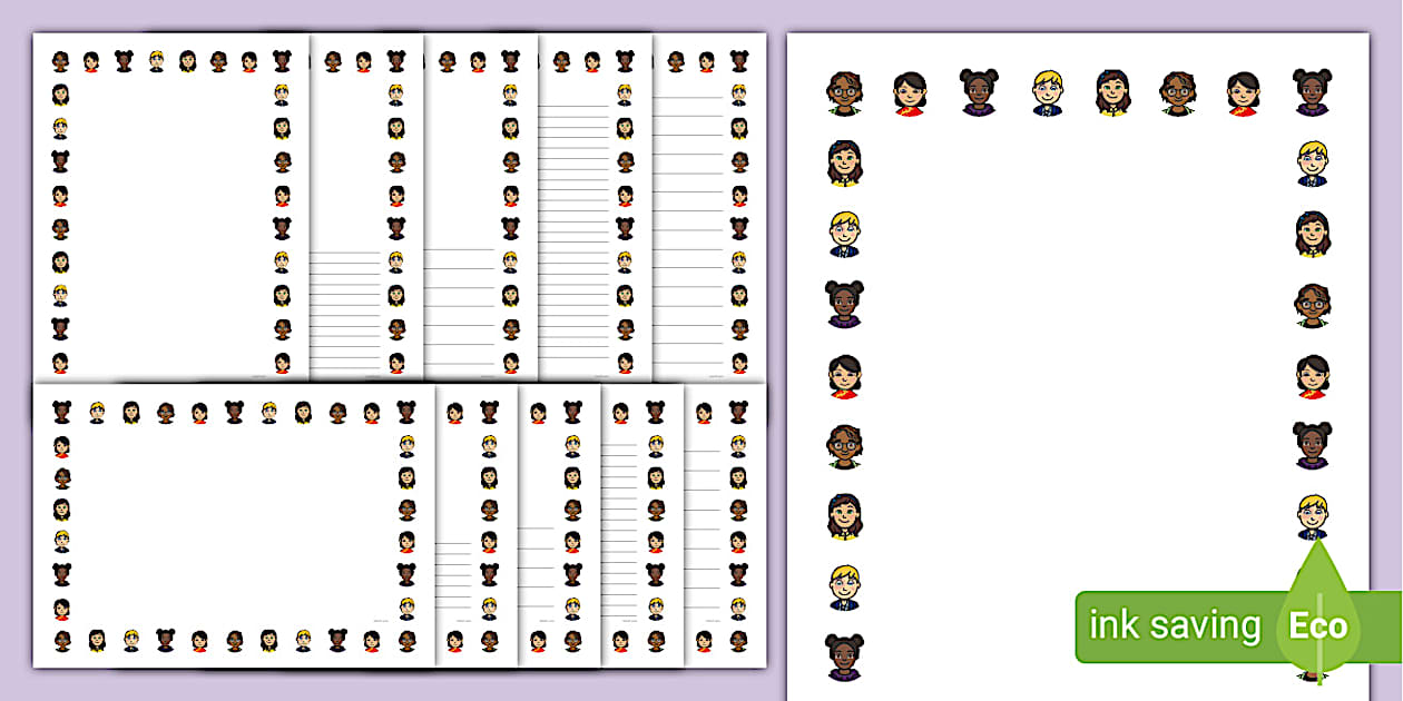 Happy Faces Page Borders (teacher made) - Twinkl